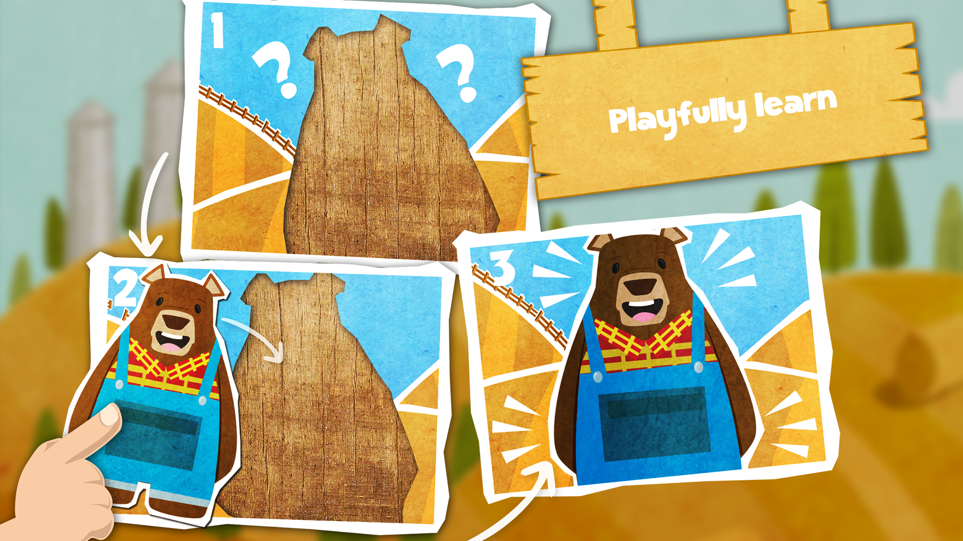 Mr. Bear Farm Animals - Game for Kids, Have fun on the Farm with Mr ...