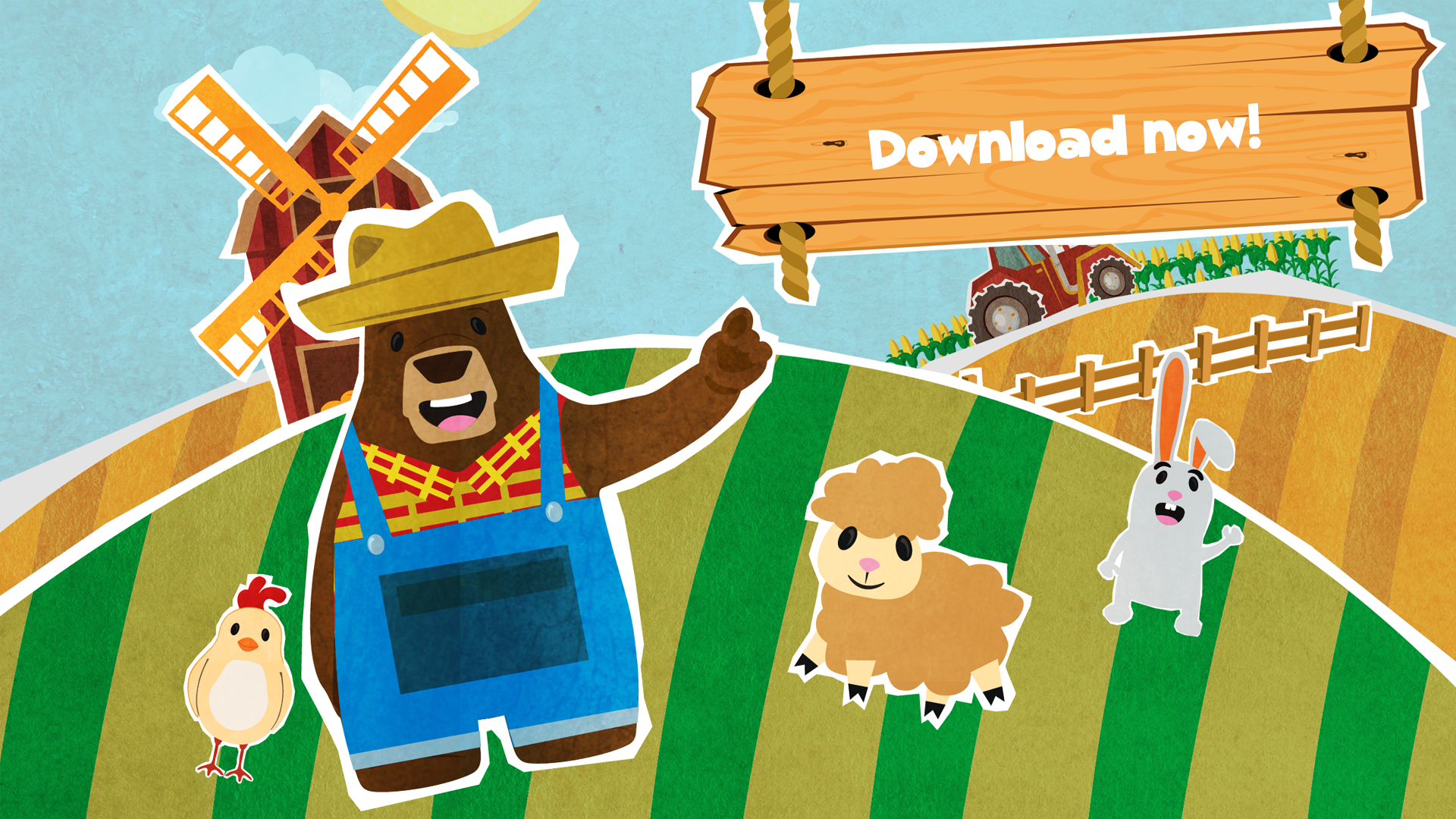 Mr. Bear Farm Animals - Game for Kids, Have fun on the Farm with Mr ...