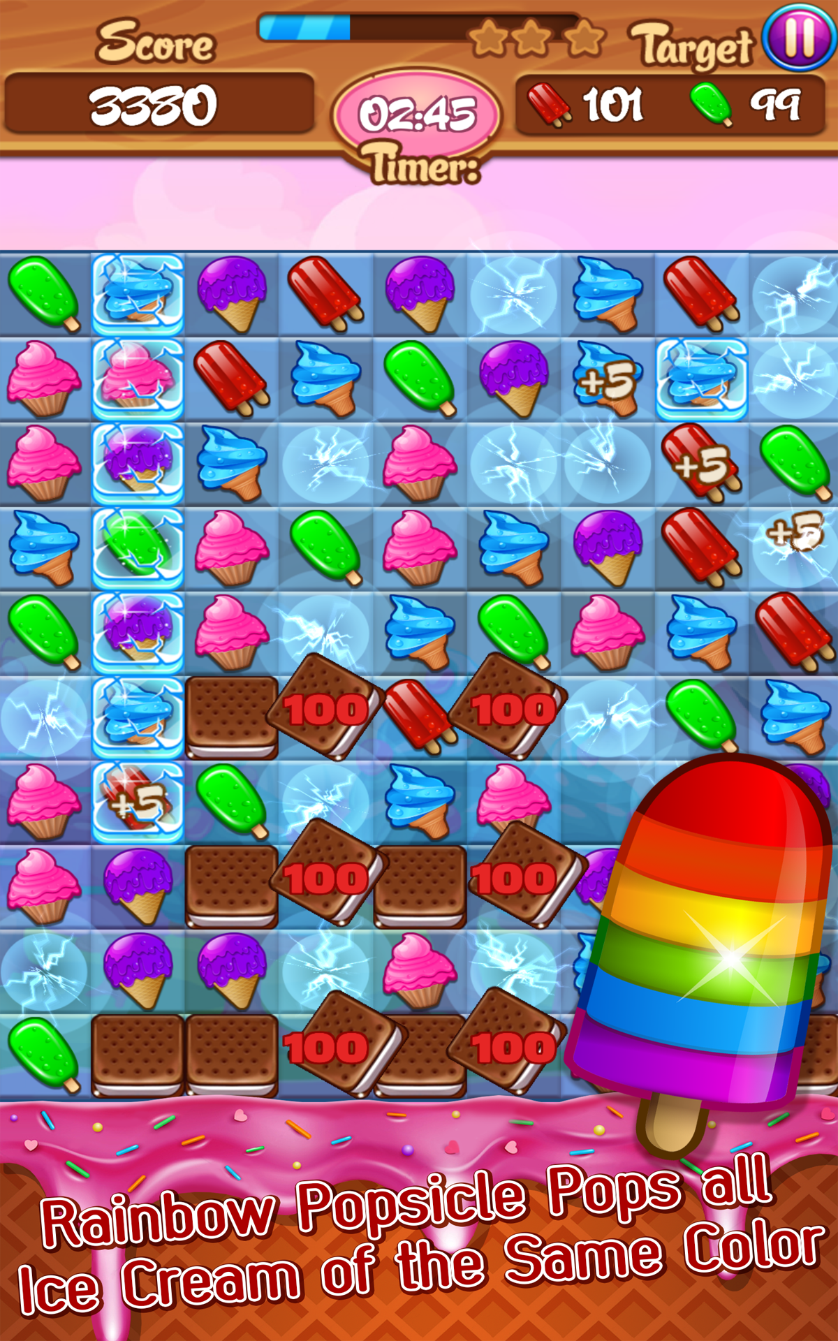 Ice Cream Frenzy - Free Match 3 Games for Kindle Fire:Amazon.in ...