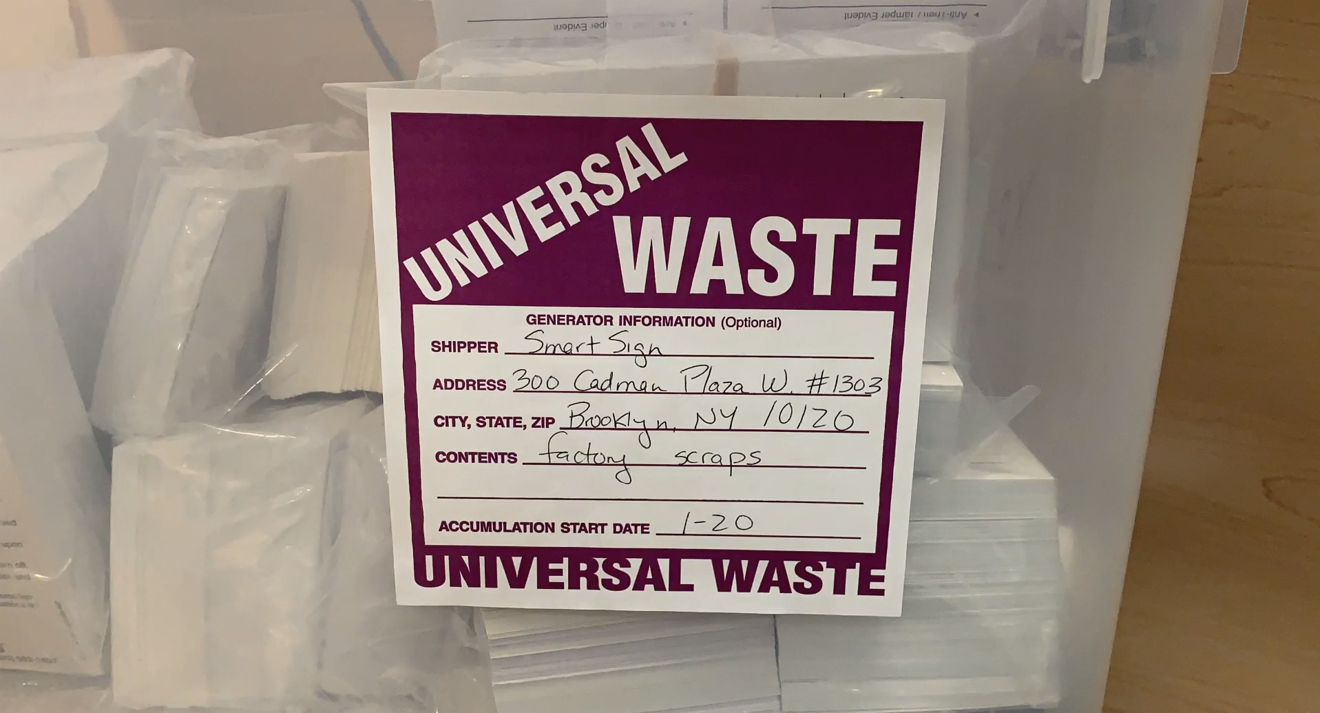 Watch SmartSign "Universal Waste" Drum Label | 6" x 6" Paper, Pack of ...