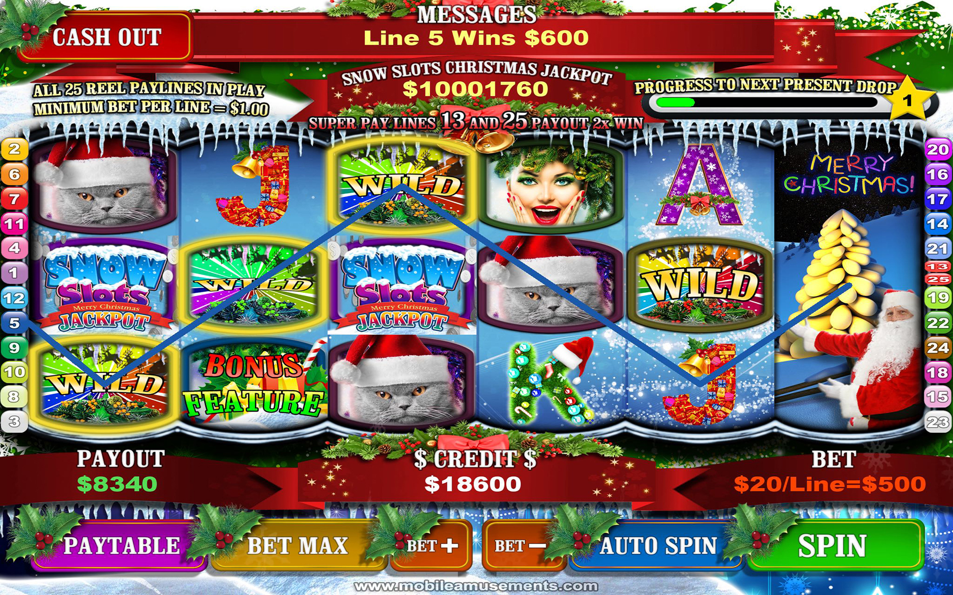 Amazon.com: Snow Slots Merry Christmas TV : Apps & Games