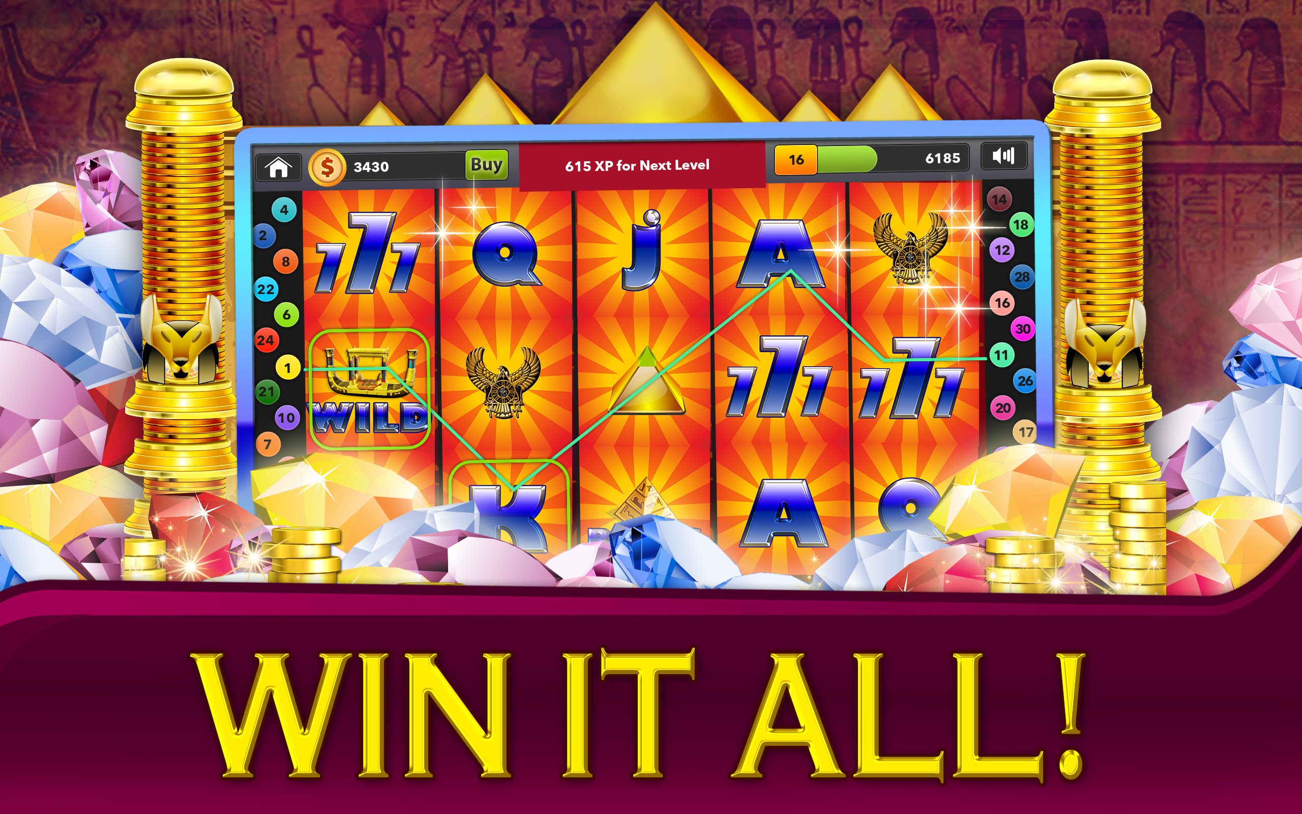 Amazon.com: Slots Egyptian Gold - Find A Way Through Pharaoh’s Pyramid ...