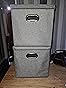 Amazon Basics Foldable Burlap Storage Cubes (2-Pack) : Amazon.co.uk ...