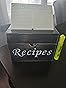 Amazon.com: Black Recipe Box with Cards and Dividers - Wood Vintage ...