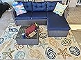 Amazon.com: Mohawk Home Coral Reef Coastal Area Rug, 5'x8', Blue ...