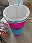 Amazon.com: Snackeez Travel Snack & Drink Cup with Straw, Pink, Large ...