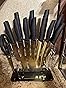 Amazon.com: Marco Almond MA21 Golden Knife Sets, Titanium Coated 14 Pieces Stainless Steel ...