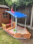 Amazon.com: KidKraft Wooden Pirate Sandbox with Canopy, Covered ...
