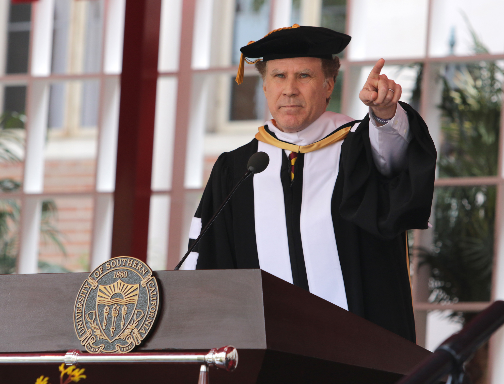 PsBattle: Will Ferrell in graduation garments sternly pointing : r ...
