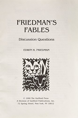 Friedman's Fables: Discussion Questions by Edwin H. Friedman | LibraryThing