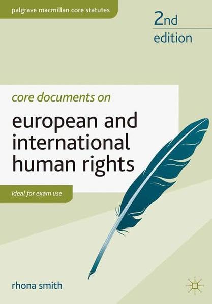 Details for: Core Documents on European and International Human Rights ...