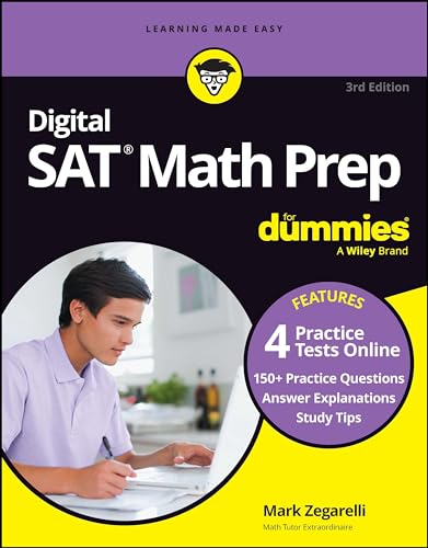Digital SAT Math Prep For Dummies, 3rd Edition: Book + 4 Practice Tests ...