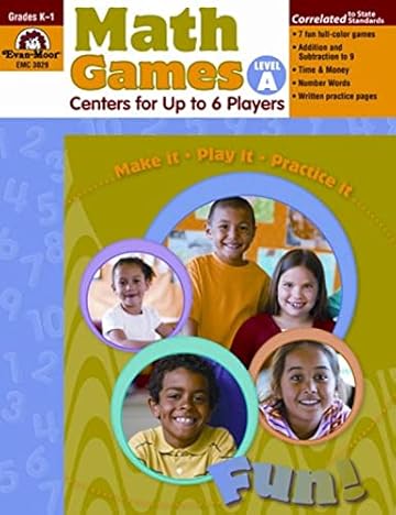 Math Games: Centers for Up to 6 Players, Level B by Evan-Moor ...