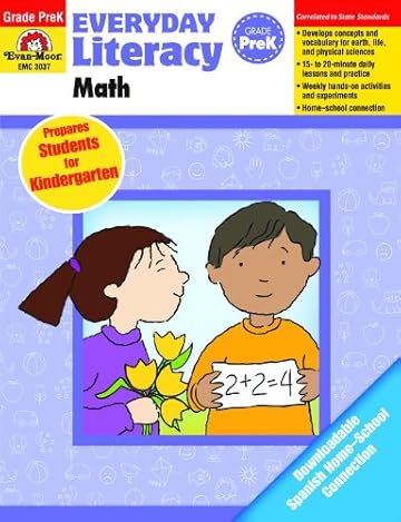 Everyday Literacy: Math, Grade Pre-K by Evan Moor