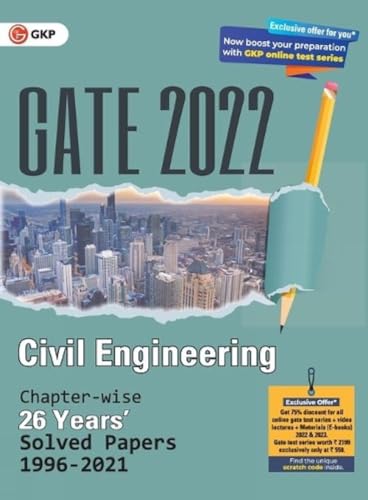 Details for: Gate 2022 Civil Engineering : Chapterwise 26 year Solved ...