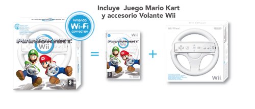 Nintendo Wii "Mario Kart Pack" - Konsole inkl. Mario Kart, Wii Wheel ...