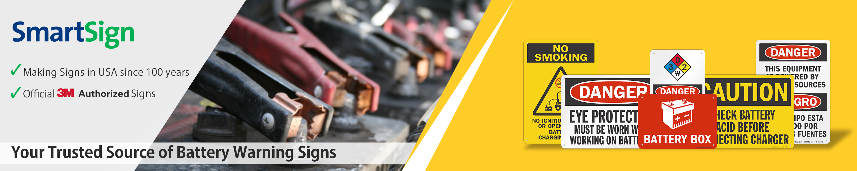 Amazon.com: SmartSign: Battery Warning Signs