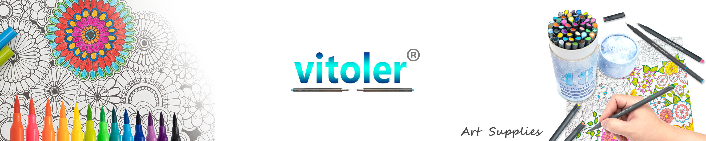 Amazon.com: VITOLER: Fineliner Colored Pen
