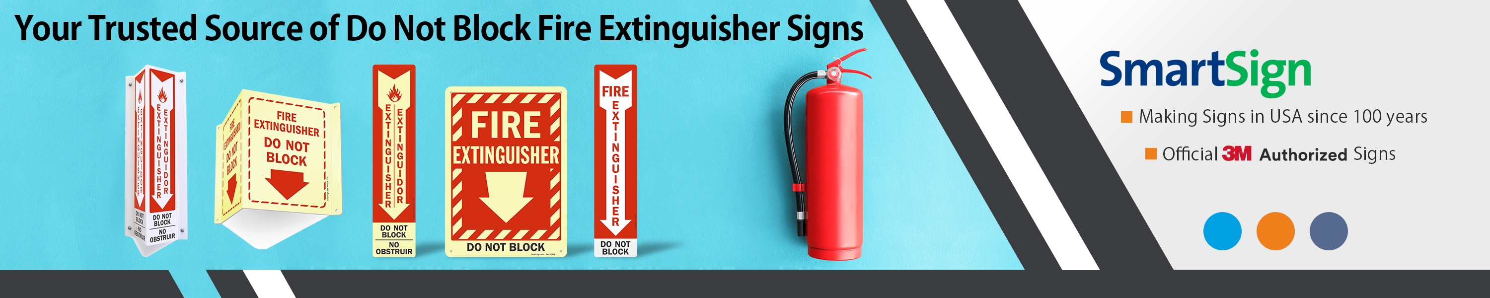 Amazon.com: SmartSign: Do Not Block Fire Extinguisher Signs