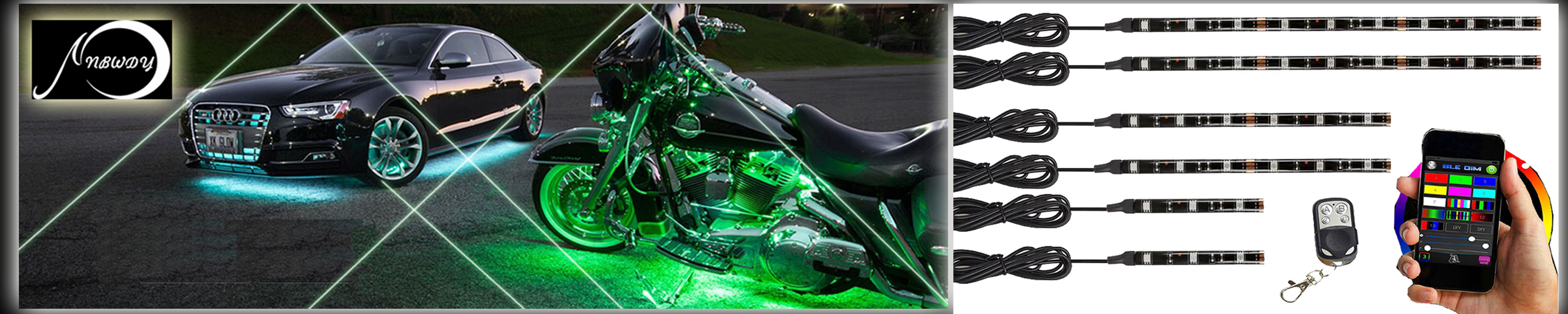 Amazon.com: NBWDY: Rgb motorcycle underglow led light kit