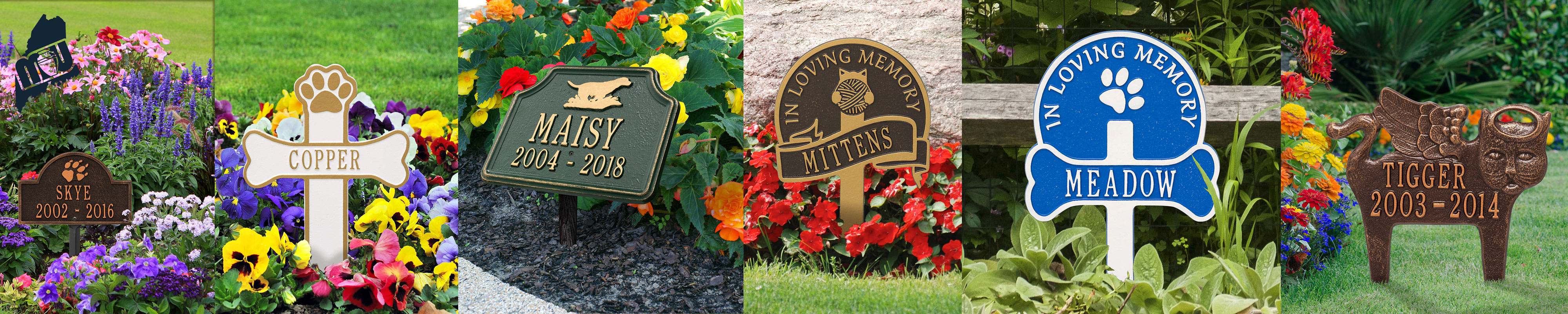 Amazon.com: Mainely Urns: Personalized Pet Memorial Lawn Markers - Cast ...