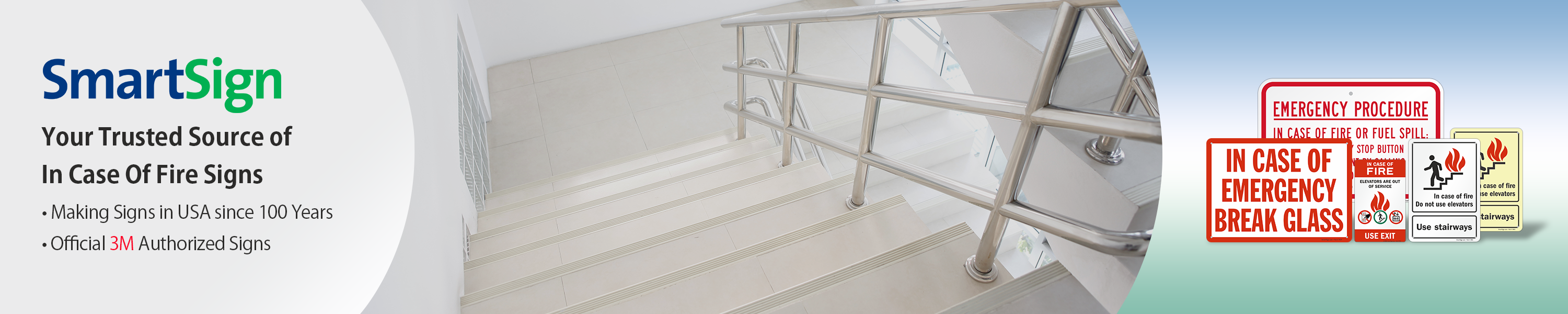 Amazon.com: SmartSign: In Case Of Fire Signs