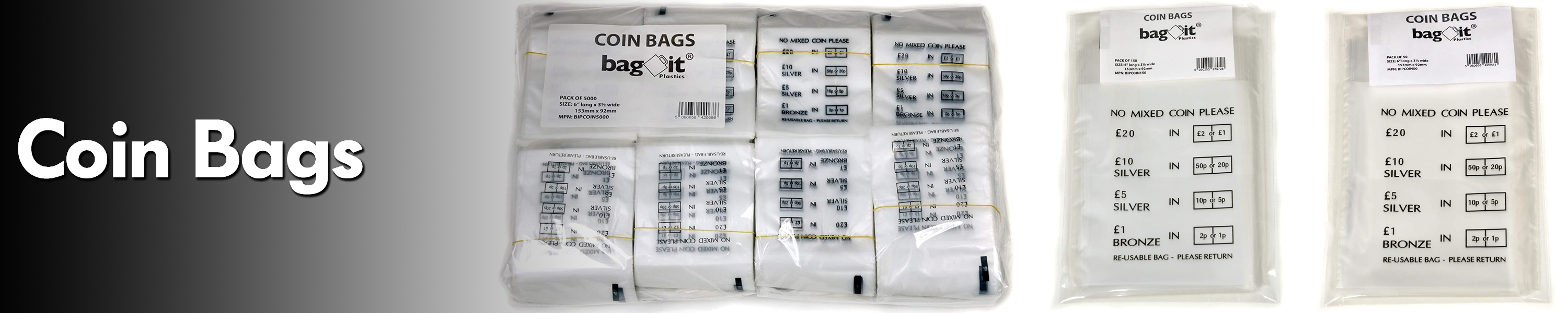 Amazon.co.uk: bag it Plastics: Coin Bags