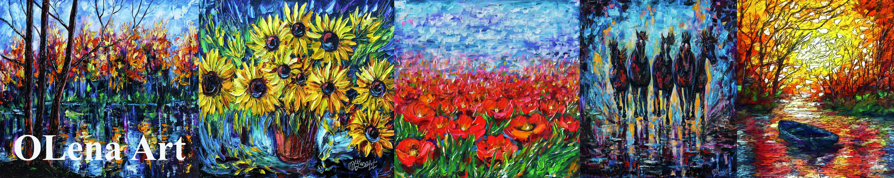 Amazon.com: OLena Art: OLena Art: original palette knife oil paintings ...