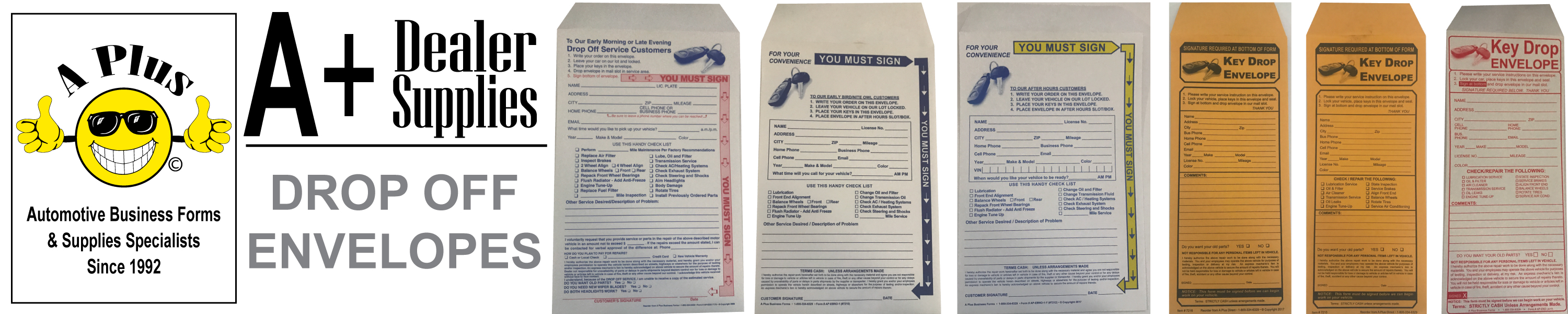 Amazon.com: A Plus Dealer Supplies: Drop Off Envelopes