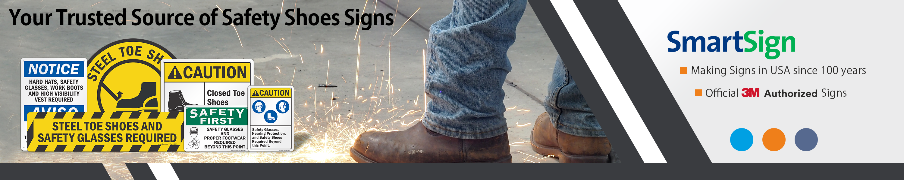 Amazon.com: SmartSign: Safety Shoes Signs