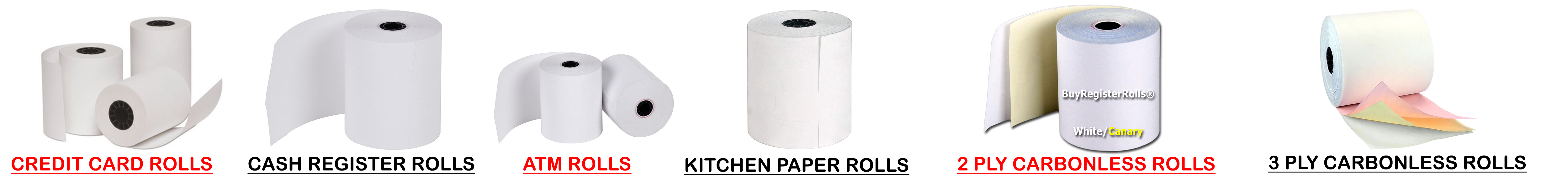 Amazon.com: BuyRegisterRolls®: Credit card paper