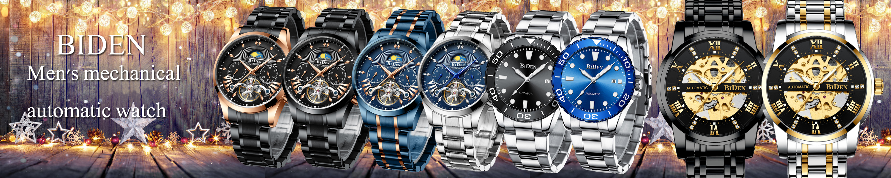 Amazon.co.uk: BIDEN: Men's mechanical automatic watch