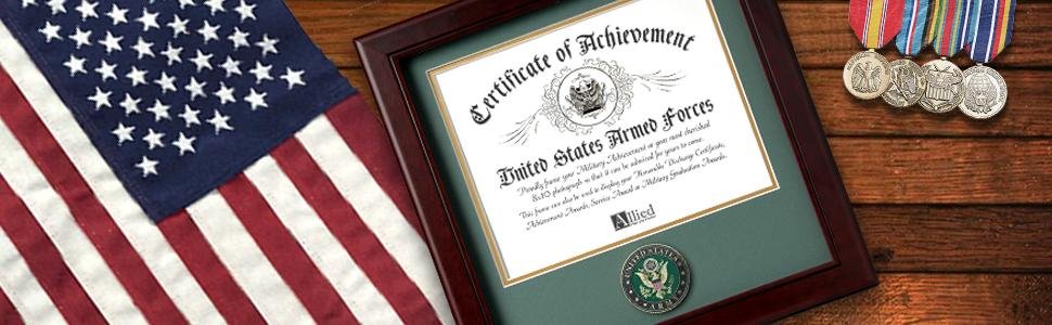 Amazon.com: Allied Flag & Frame: Certificate and Medal Frame
