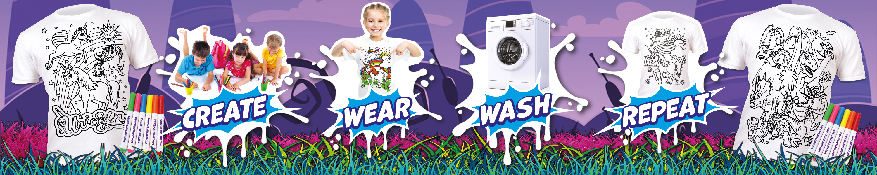 Amazon.co.uk: Splat Planet: Colour in T-shirts