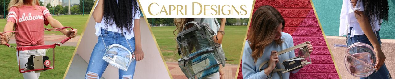 Amazon.com: Capri Designs: Team Logo Clear Purses