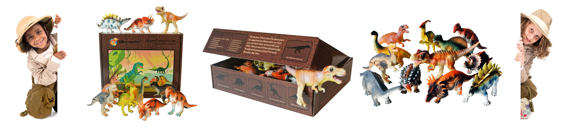 Amazon.co.uk: Lello & Monkey: Dinosaur toys