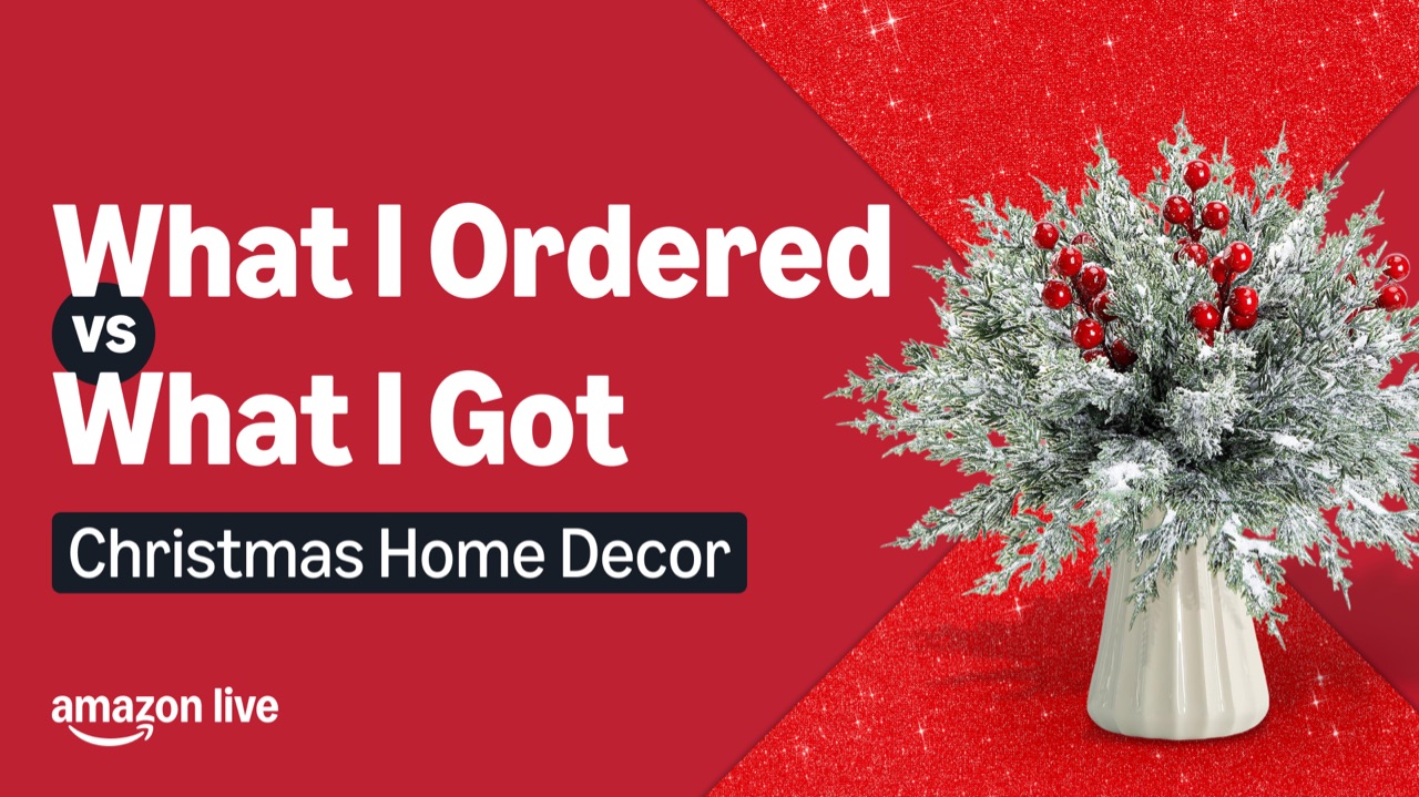 Watch What I Ordered vs What I Got& Christmas Home Decor on Amazon Live