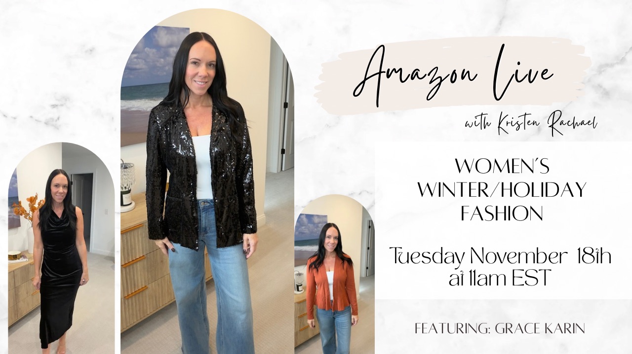 Watch Women’s Winter Holiday Fashion on Amazon Live