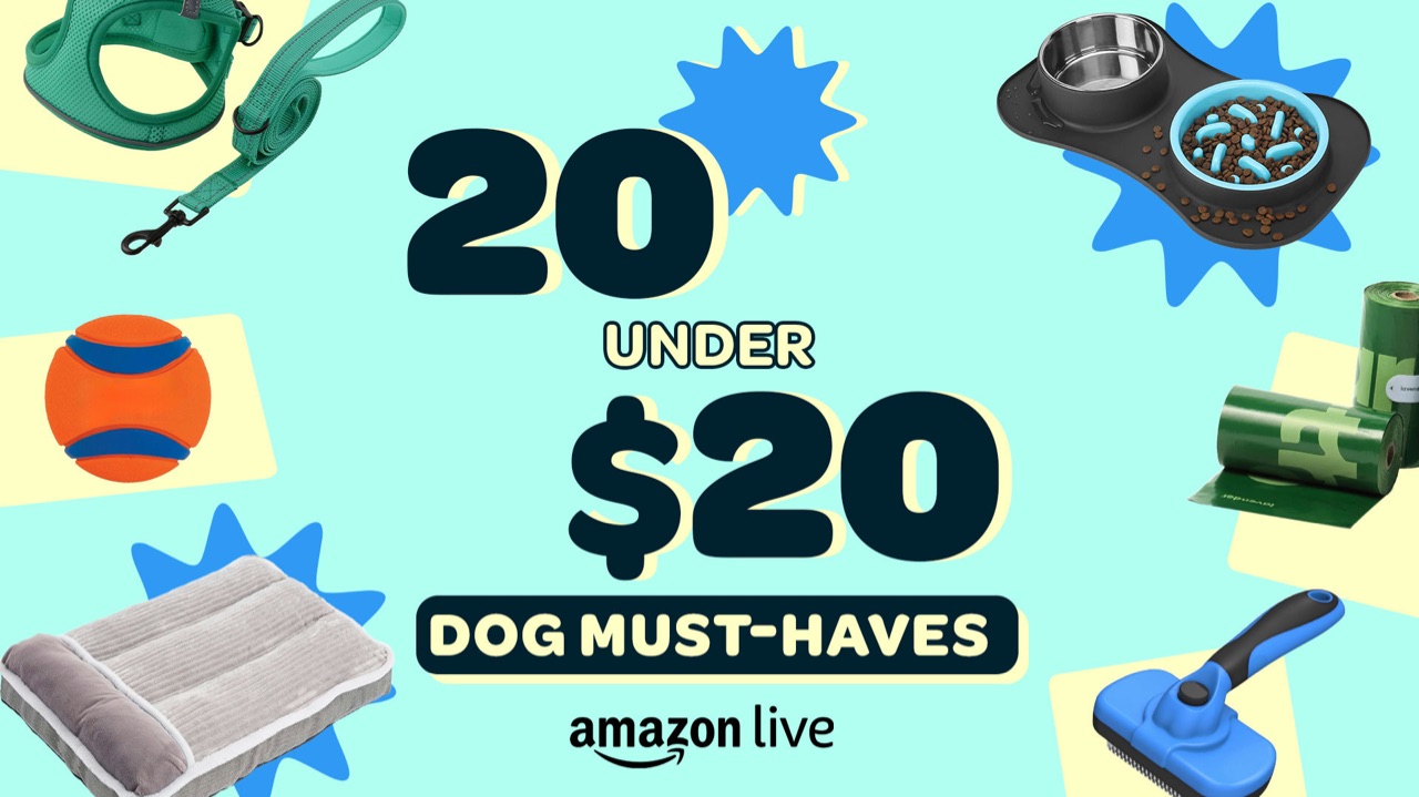 Watch 20 Under $20& Dog Must Haves on Amazon Live