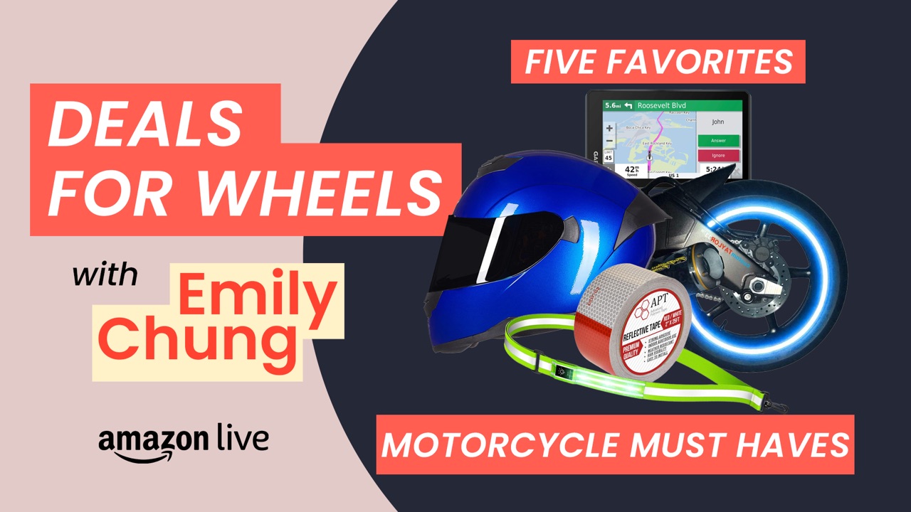 Watch Motorcycle Must Haves& Five Favorites on Amazon Live