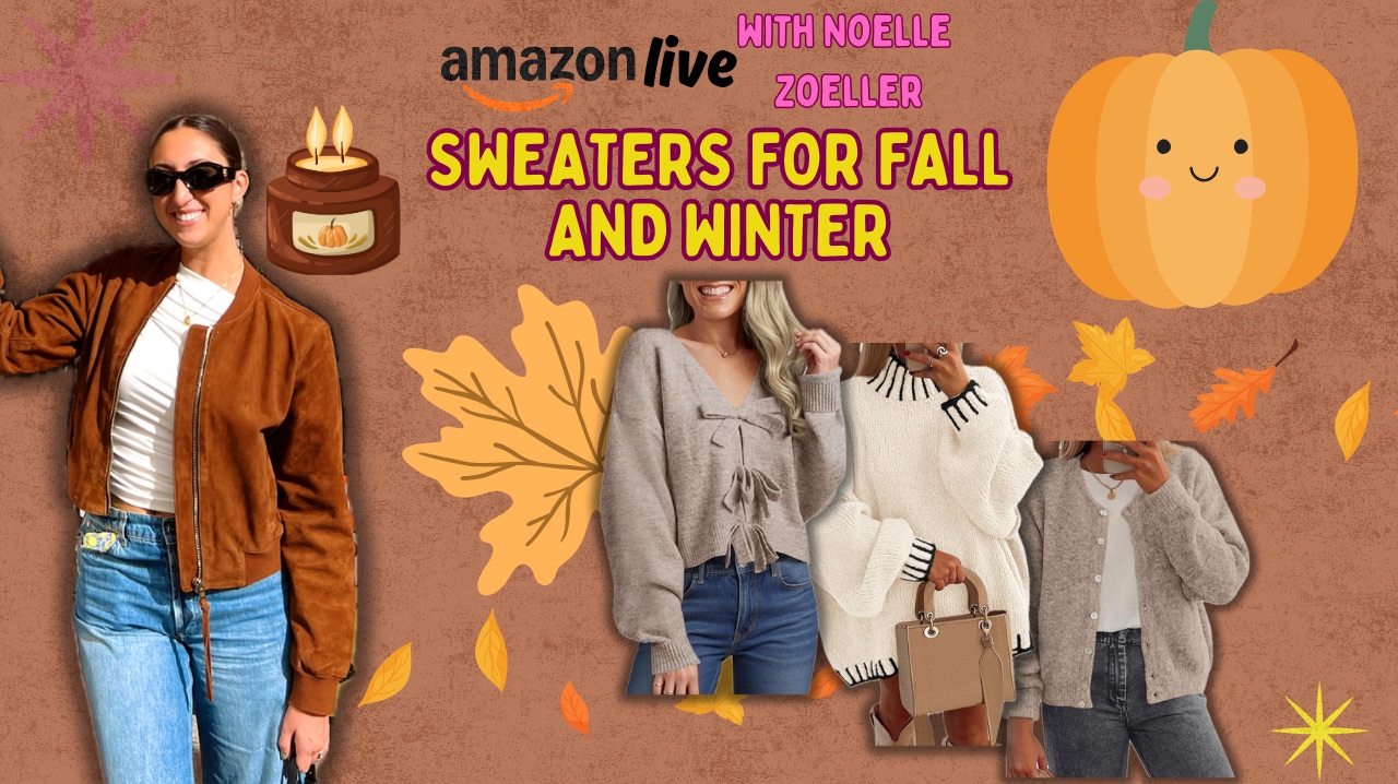 Watch Cute and trendy sweaters for fall and winter on Amazon Live