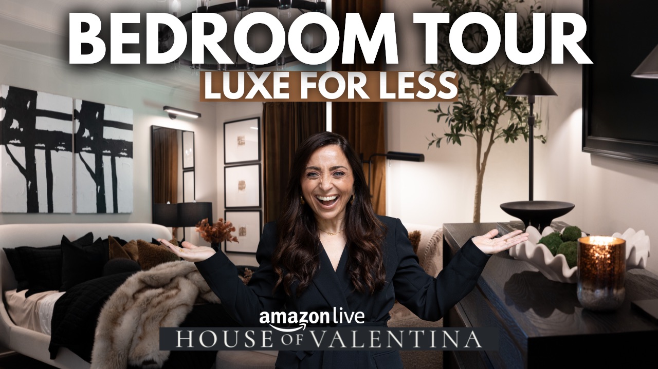 Watch Bedroom Tour | Luxe for Less on Amazon Live