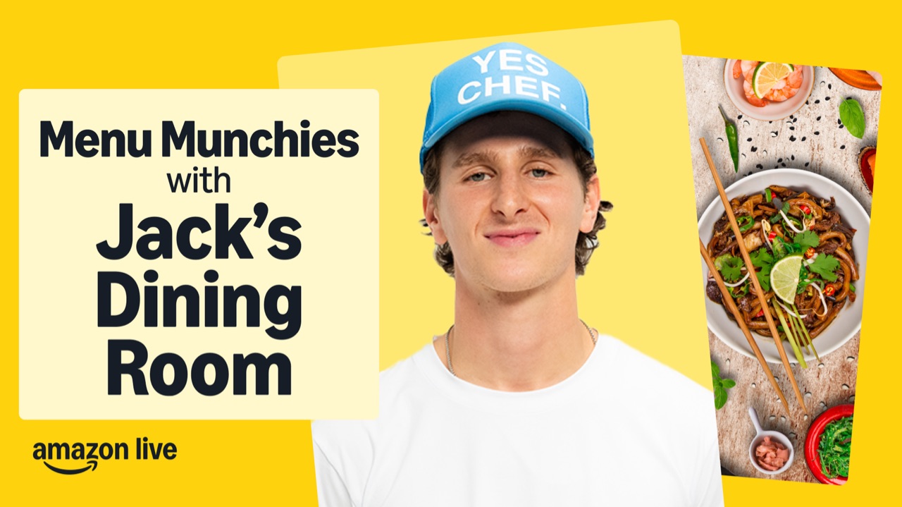 Watch Menu Munchies with Jack's Dining Room on Amazon Live