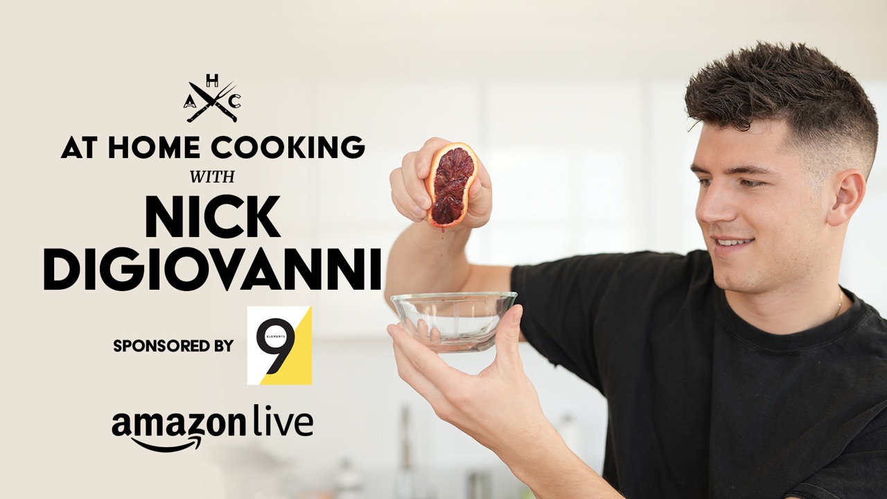 Watch At Home Cooking with Nick DiGiovanni on Amazon Live