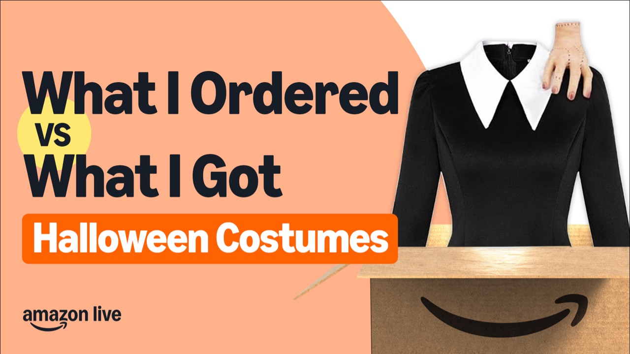 Watch What I Ordered vs. What I Got& Halloween Costumes on Amazon Live