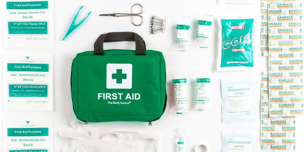 90 Piece Premium First Aid Kit Bag - Includes Eyewash, 2 x Cold (Ice ...