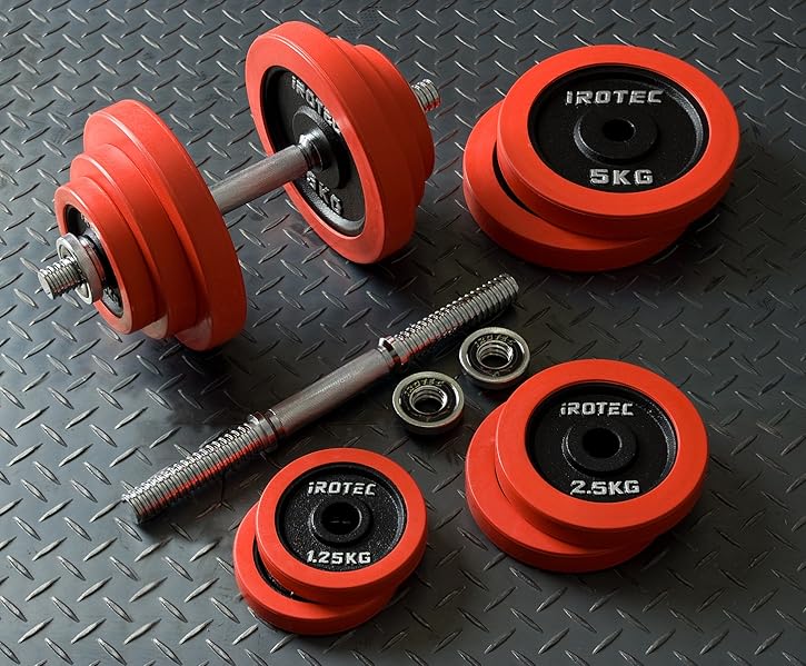 Amazon | IROTEC（アイロテック） ラバー ダンベル 40KGセット （片手20kg×2個） 筋トレ ダイエット ダイエット器具 トレーニング ベンチプレス 筋肉 | IROTEC ...