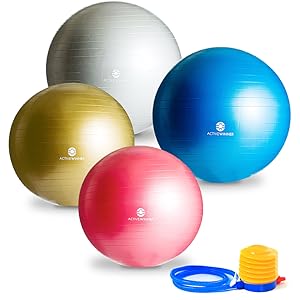Amazon | Active Winner バランスボール 55cm ゴールド ポンプ付き! ヨガボール ダイエット アンチバースト仕様 | アクティブウィナー(Active Winner ...