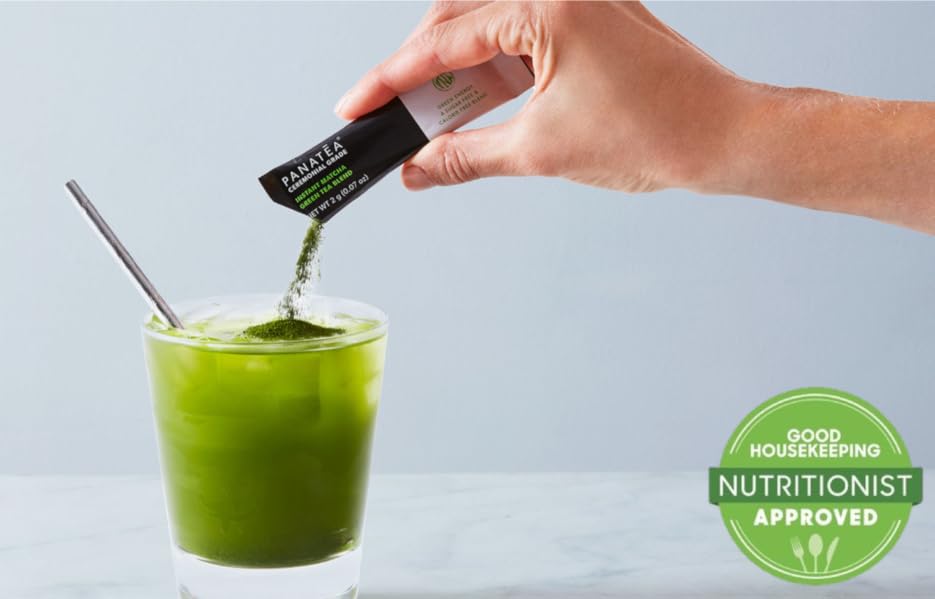 Amazon.com : PANATEA Instant Matcha Packets Ceremonial Grade Green Tea ...