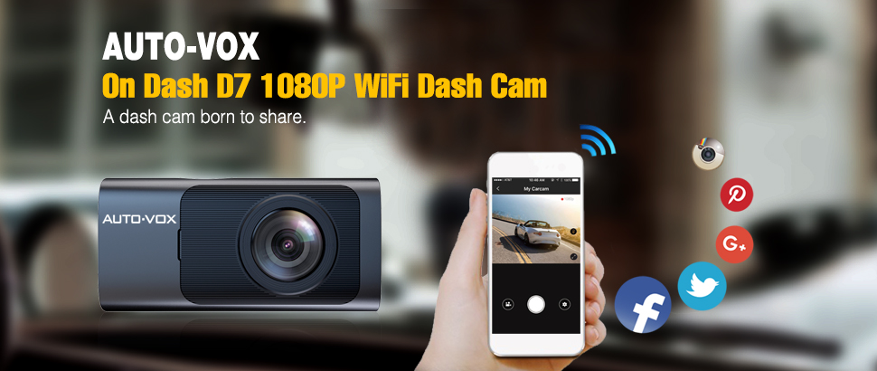 Auto Vox WiFi Dash Cam With GPS 1080P FHD---A dash cam born to share ...